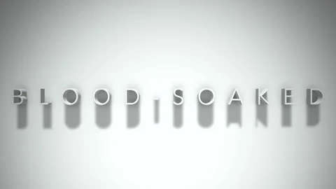 blood soaked 3D title animation white te... | Stock Video | Pond5