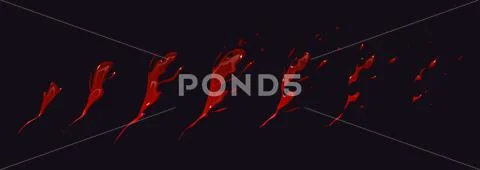 Blood splash animation sprite sheet dynamic motion Illustration #221460544