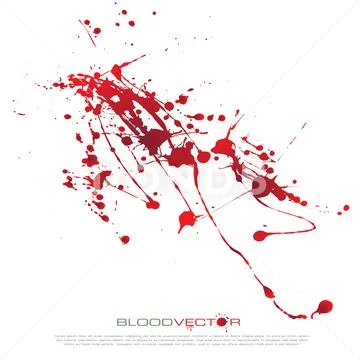 Blood splatter isolated on white background, vector design ~ Clip Art ...