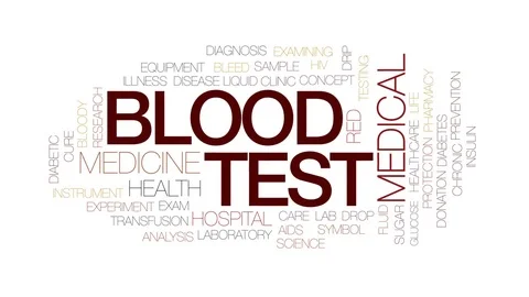 Blood test animated word cloud, text des... | Stock Video | Pond5