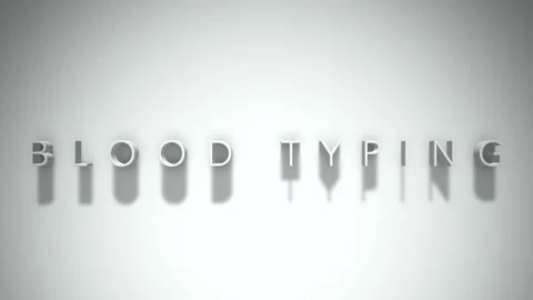 blood typing 3D title animation white te... | Stock Video | Pond5
