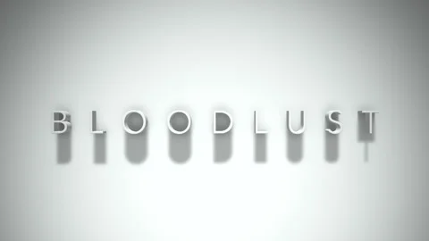 bloodlust 3D title animation with shadow... | Stock Video | Pond5
