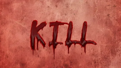 Bloody animation of the terrifying word ... | Stock Video | Pond5