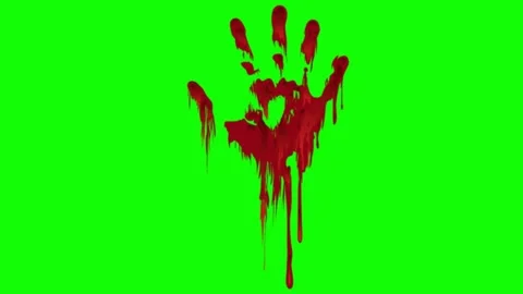bloody hand animations green screen | Stock Video | Pond5