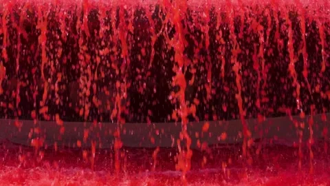 Bloody red color water splashing in slow... | Stock Video | Pond5