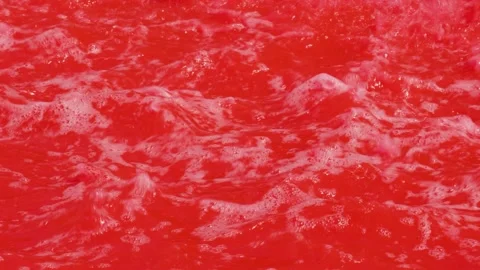 Bloody red color water splashing in slow... | Stock Video | Pond5