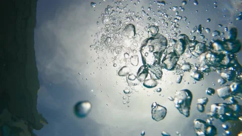 Blowing Bubbles Under Water Sinking to t... | Stock Video | Pond5