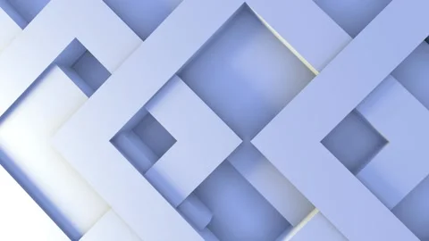 blue 3d clean shapes background loop | Stock Video | Pond5