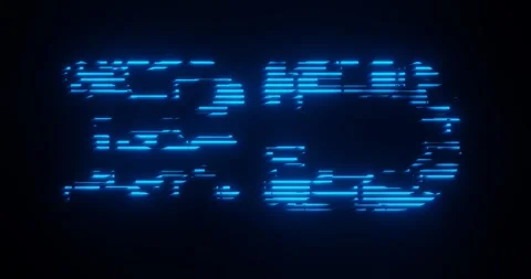 Blue 3D text wallpaper design for intro | Stock Video | Pond5