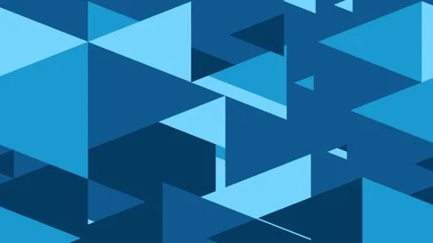 Blue abstract background with moving tri... | Stock Video | Pond5