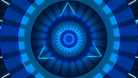 blue abstract background, rotation circl... | Stock Video | Pond5