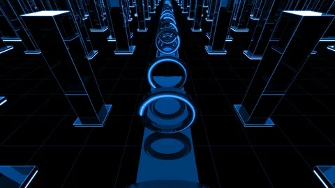 Blue abstract loop night club city backg... | Stock Video | Pond5