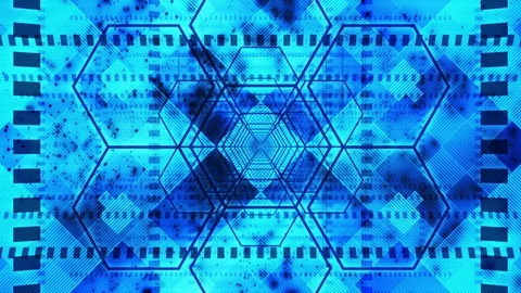 Blue abstract shapes at camera animated ... | Stock Video | Pond5