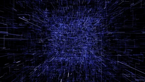 Blue abstract virtual space. 3d illustra... | Stock Video | Pond5