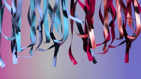 Blue and pink ribbons. Party Baby shower... | Stock Video | Pond5