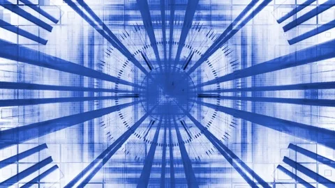 Blue and white VJ abstract animated CG ... | Stock Video | Pond5