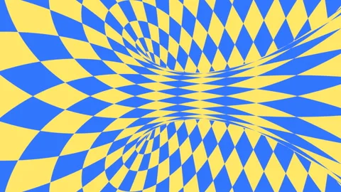 Blue and yellow psychedelic optical illu... | Stock Video | Pond5