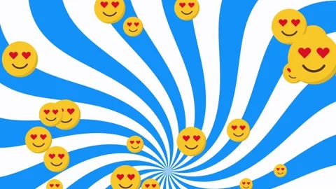 Blue Animated Background Smiley Emoticon... | Stock Video | Pond5