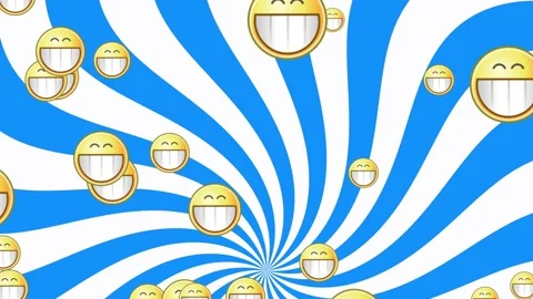 Blue Animated Background Smiley Emoticon... | Stock Video | Pond5