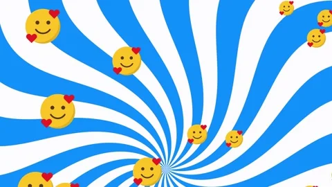 Blue Animated Background Smiley Emoticon... | Stock Video | Pond5