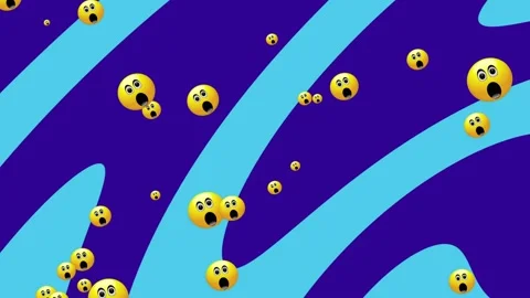 Blue Animated Background Smiley Emoticon... | Stock Video | Pond5