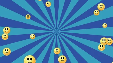 Blue Animated Background Smiley Emoticon... | Stock Video | Pond5