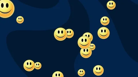 Blue Animated Background Smiley Emoticon... | Stock Video | Pond5