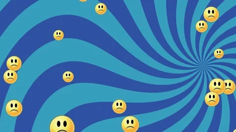 Blue Animated Background Smiley Emoticon... | Stock Video | Pond5