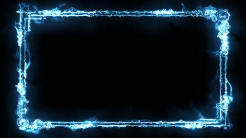 Blue animated electrical rectangle neon ... | Stock Video | Pond5