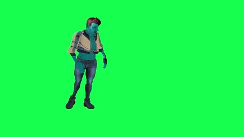 Blue animated man doing break dance on g... | Stock Video | Pond5