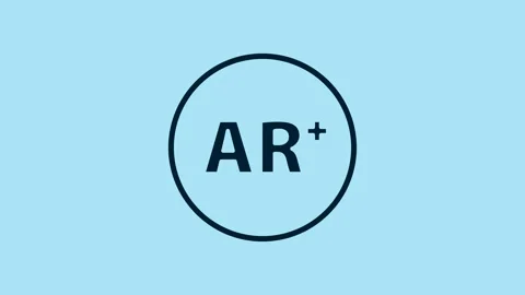 Blue Ar, augmented reality icon isolated... | Stock Video | Pond5