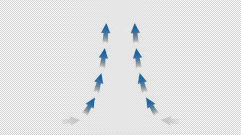 Blue arrow air flow animation, alpha cha... | Stock Video | Pond5