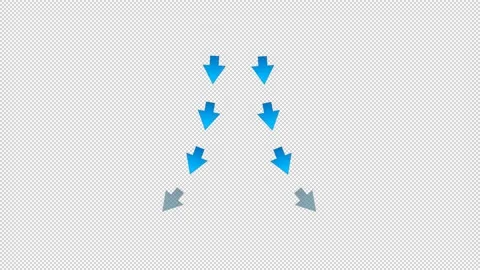 Blue arrow wind motion direction animati... | Stock Video | Pond5