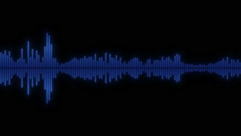 Blue audio waveform techno loopable back... | Stock Video | Pond5
