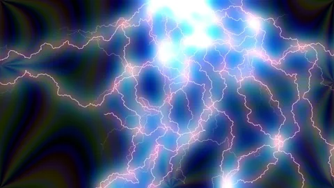 Blue aurora thunder animation background... | Stock Video | Pond5