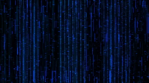 Blue background of matrix with binary co... | Stock Video | Pond5