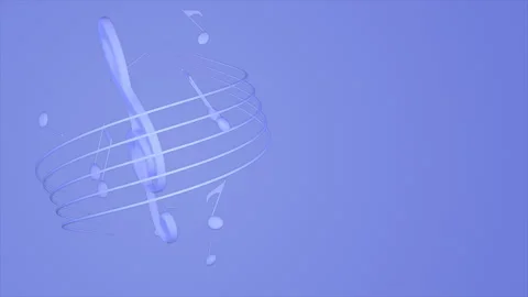 Blue background with rotating treble cle... | Stock Video | Pond5