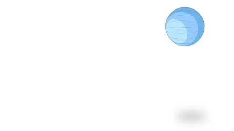 Blue Ball Bouncing Across White Backgrou... | Stock Video | Pond5