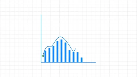 Blue bar graph on grid background. Anima... | Stock Video | Pond5