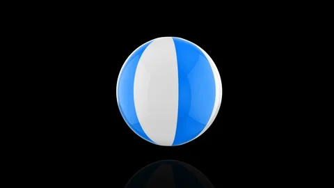 Blue Beach Ball turns on itself - loop a... | Stock Video | Pond5