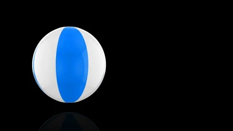 Blue Beach Ball turns on itself - loop a... | Stock Video | Pond5