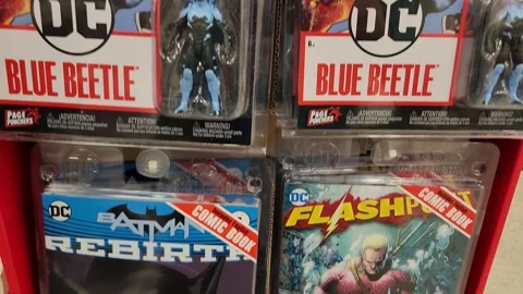 Blue Beetle DC Flash Retailer Batman Ret... | Stock Video | Pond5