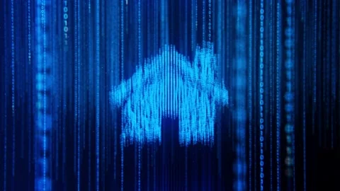 Blue Binary Code,Matrix Code, Falling Di... | Stock Video | Pond5