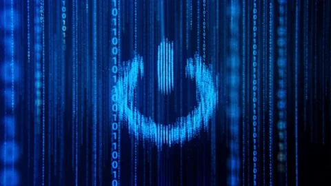 Blue Binary Code,Matrix Code, Falling Di... | Stock Video | Pond5