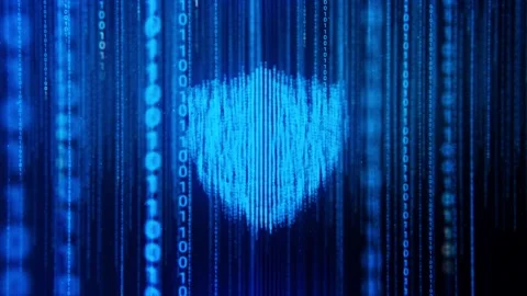 Blue Binary Code,Matrix Code, Falling Di... | Stock Video | Pond5