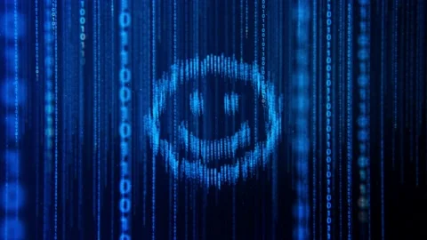 Blue Binary Code,Matrix Code, Falling Di... | Stock Video | Pond5