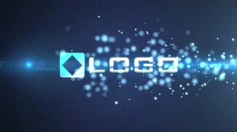 After Effects: Blue Bokeh Particles Shatter Light Streak Logo Reveal ...