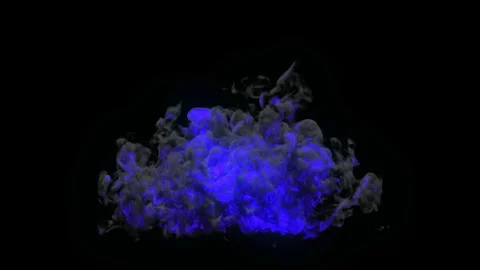 Blue bomb explosion with alpha channel, ... | Stock Video | Pond5