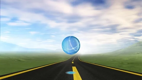 blue bouncing ball ackground and 2d anim... | Stock Video | Pond5