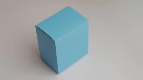 blue box mockup on empty white backgroun... | Stock Video | Pond5